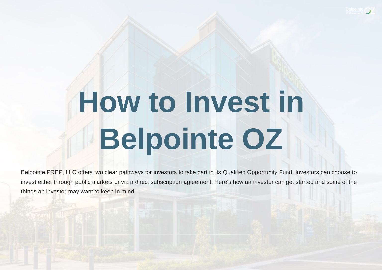 Opportunity Zone Resources & Investment Insights | Belpointe OZ