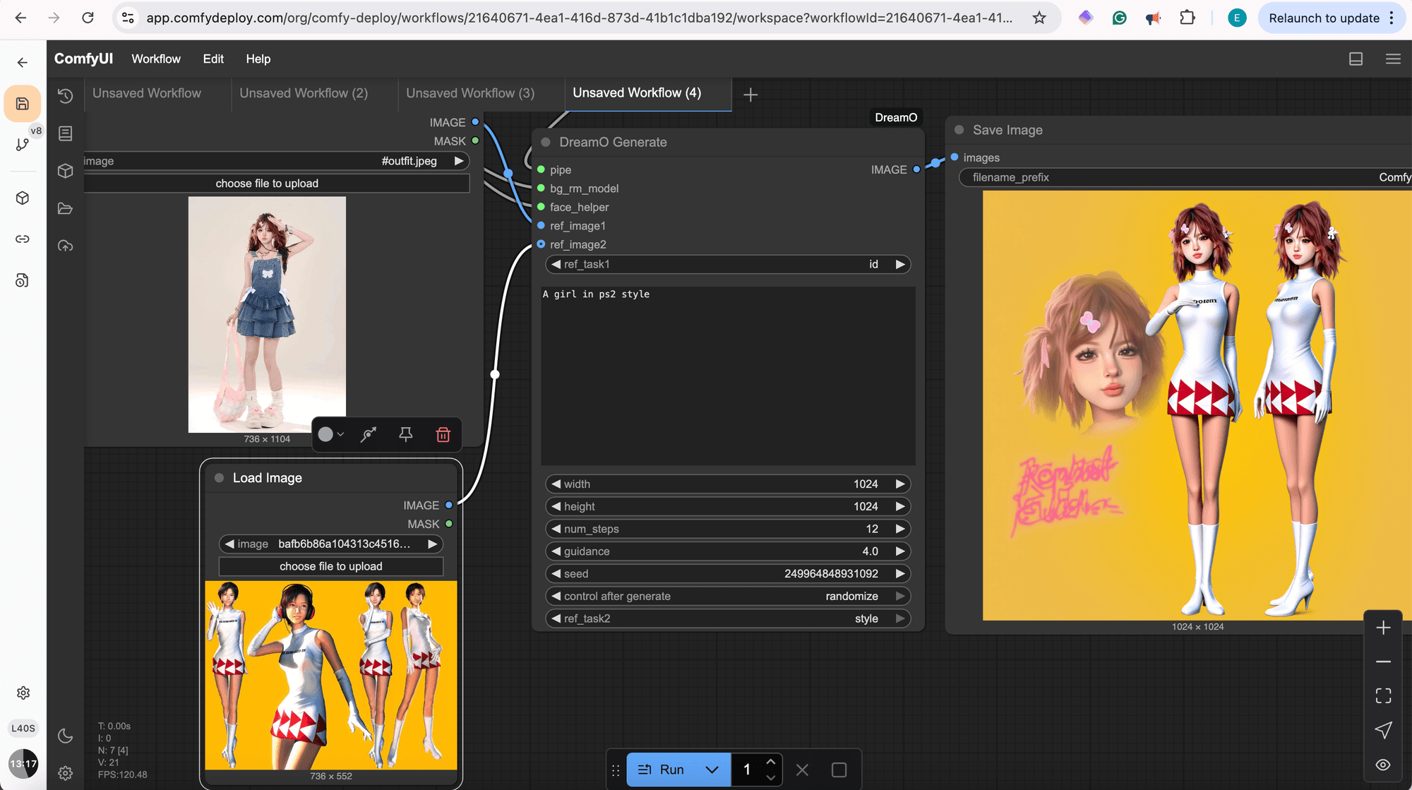 DreamO on ComfyDeploy: Unified Image Customization with IP-Adapter, PullID, and Style Transfer ...