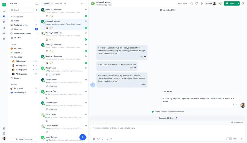 Rasayel - WhatsApp for B2B sales teams