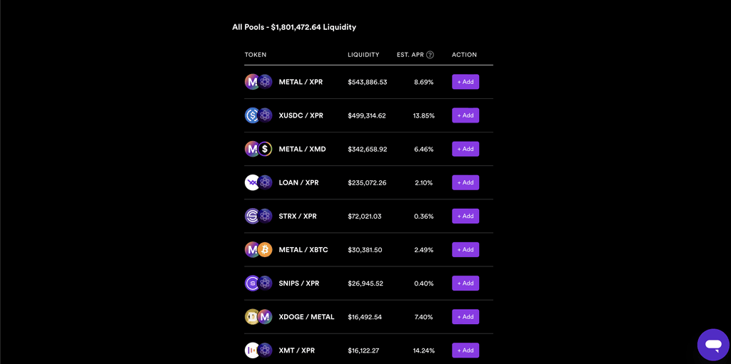 Metal X Swap: Swaps, Pools and Farms | Metal X