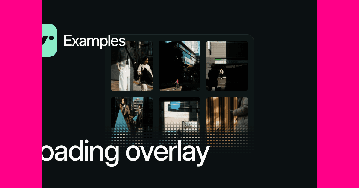 Loading overlay - Motion Tutorial