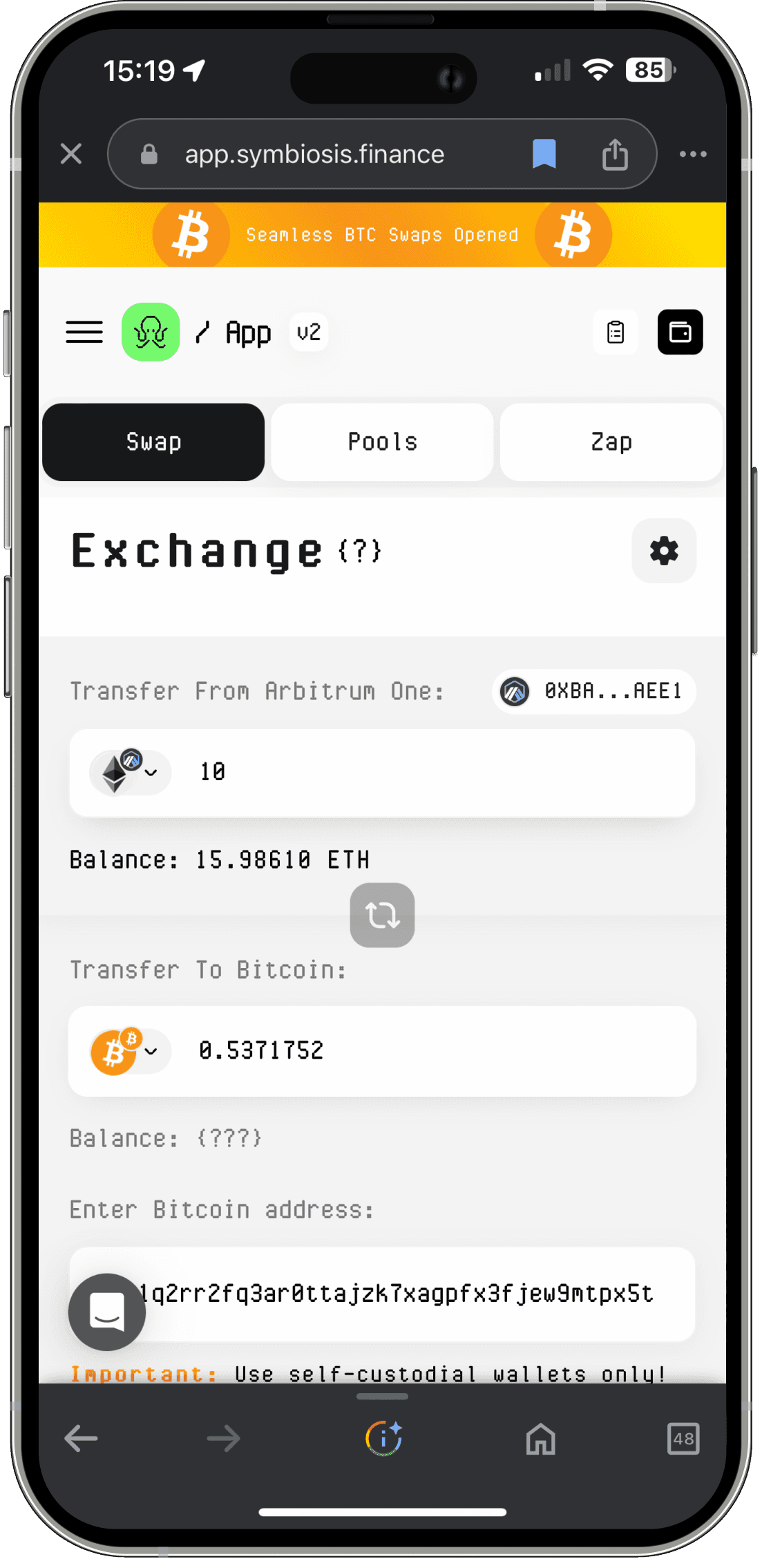 Bridging BTC Effortlessly via Symbiosis System