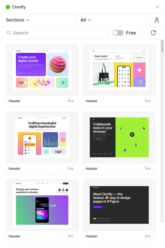 Clonify - Framer and Figma Library