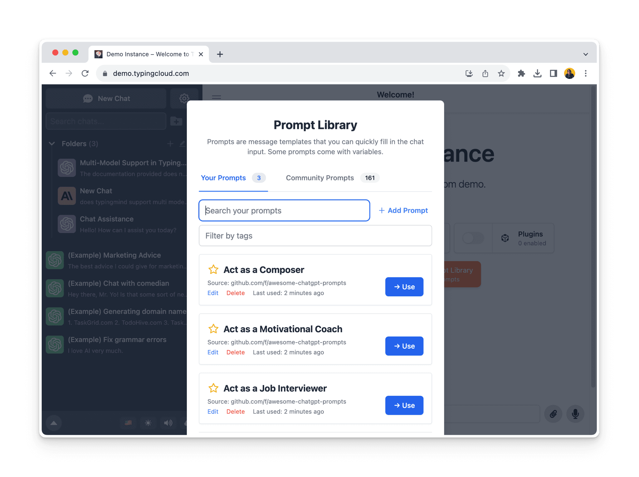 Typing Mind Custom - Private & Secure ChatGPT for teams