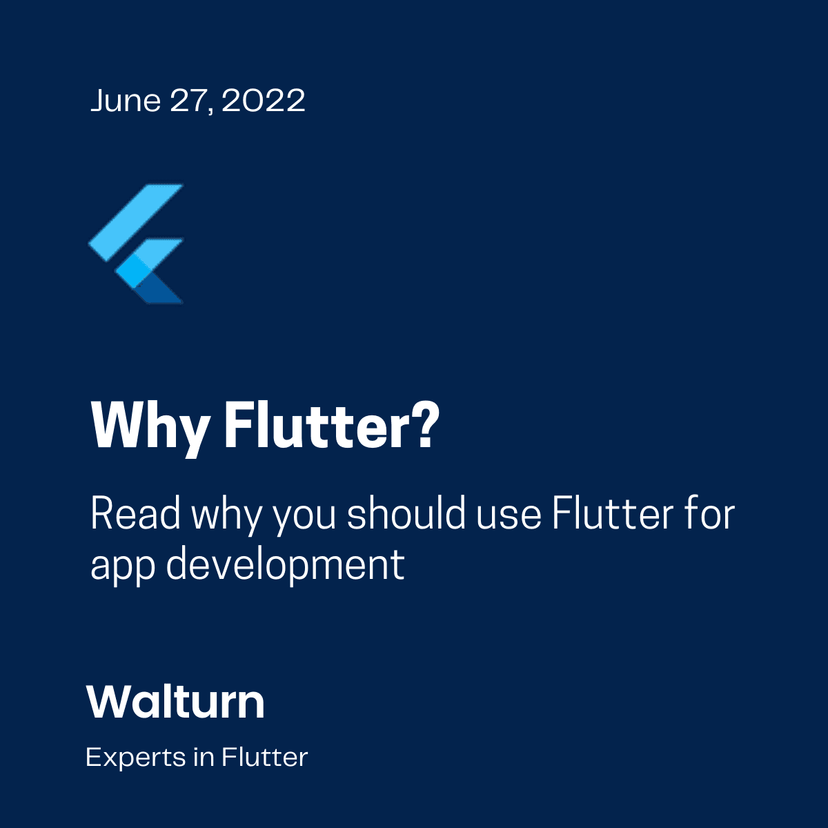 Why Use Flutter to Create Apps - Walturn Insight