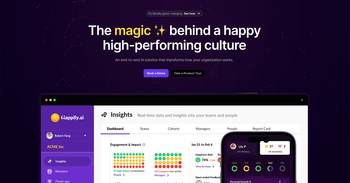 Happily.ai | The magic behind a happy, high-performing culture