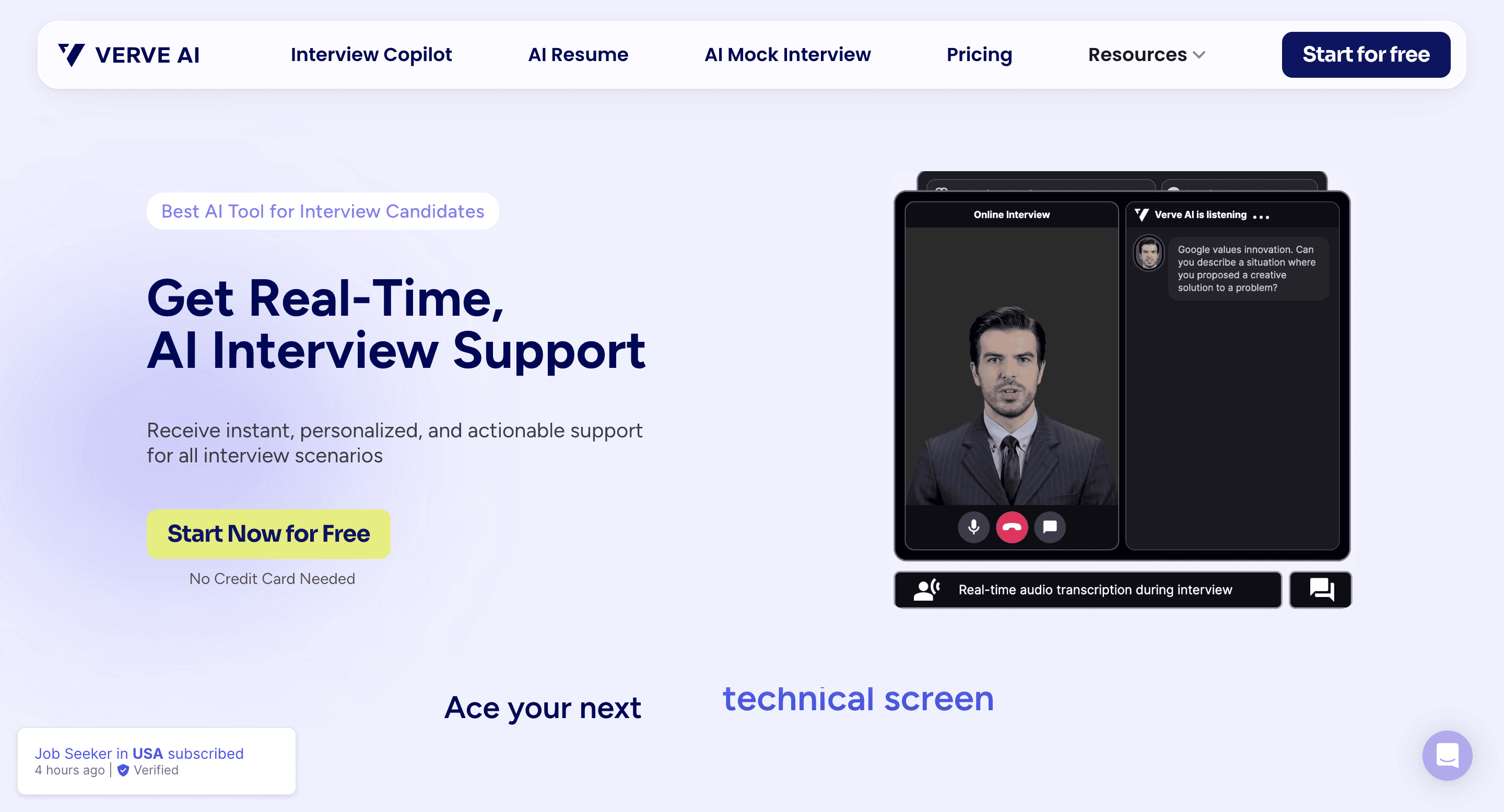 Verve AI: Real-Time Interview Assistance for Job Seekers