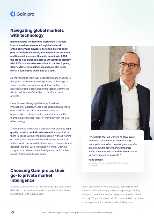 Our customers stories | Gain.pro case studies