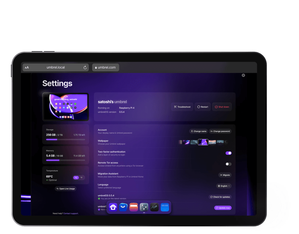 Umbrel Home | Plug and Play Home Cloud Server