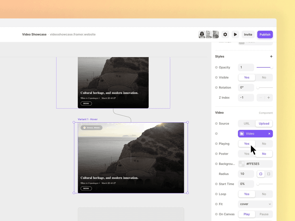 Create a Unique Video Showcase with Framer’s Simple Hover Effect ...