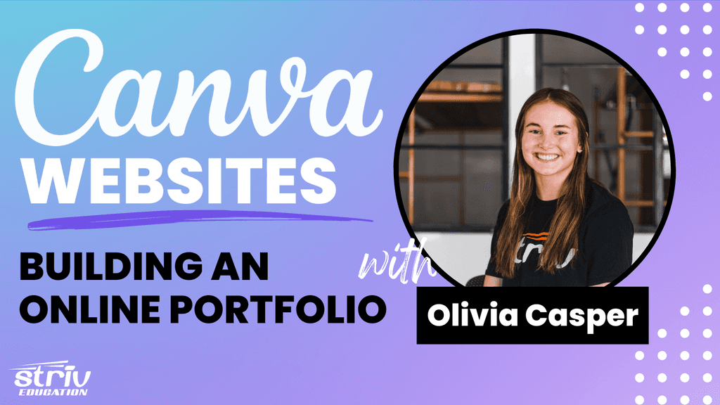 How To Build A Portfolio Using Canva Websites - Striv Education