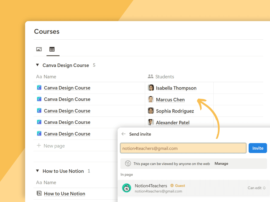 Notion For Teachers: Modular Course Creator | Notion Template