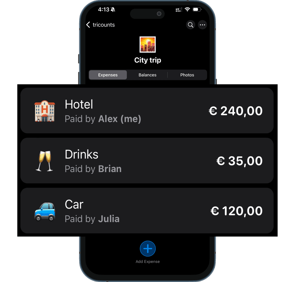 Simplify Group Expenses | tricount