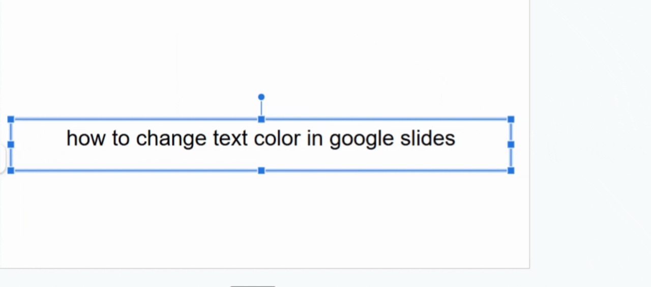 How to change text color in Google Slides
