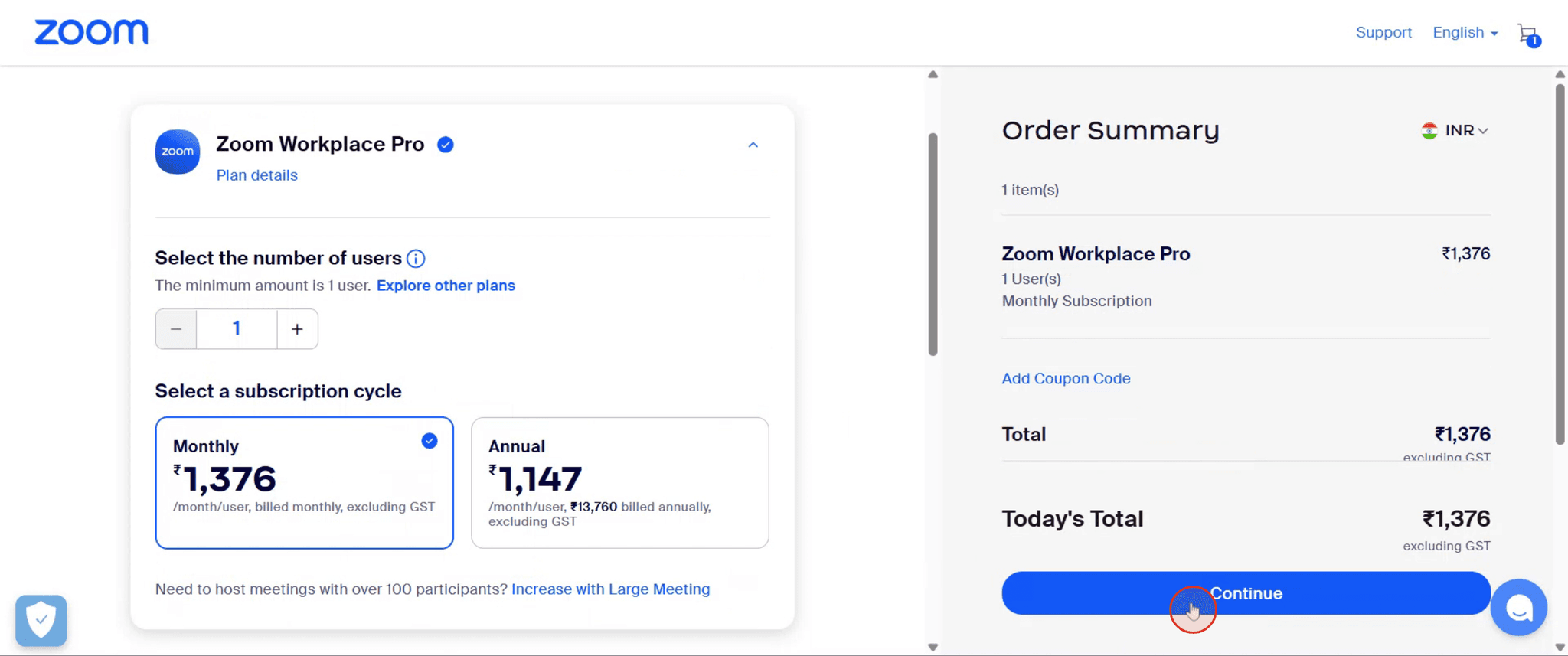How to Upgrade the Zoom Account - 1 minute video guide
