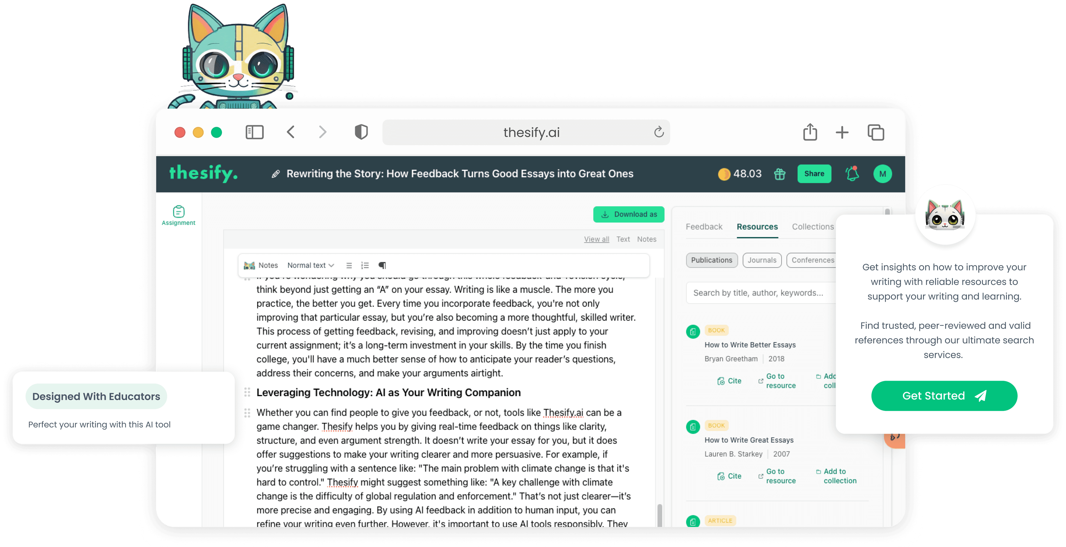 Thesify - Ethical AI Tools That Improve Your Academic Writing