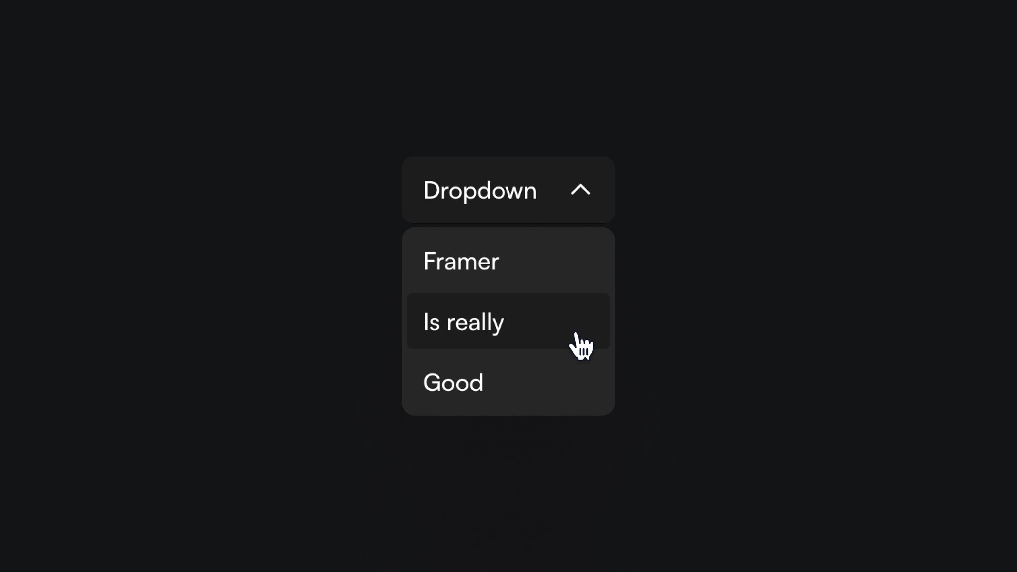 Simple Dropdown Menu Component — Framer Resource