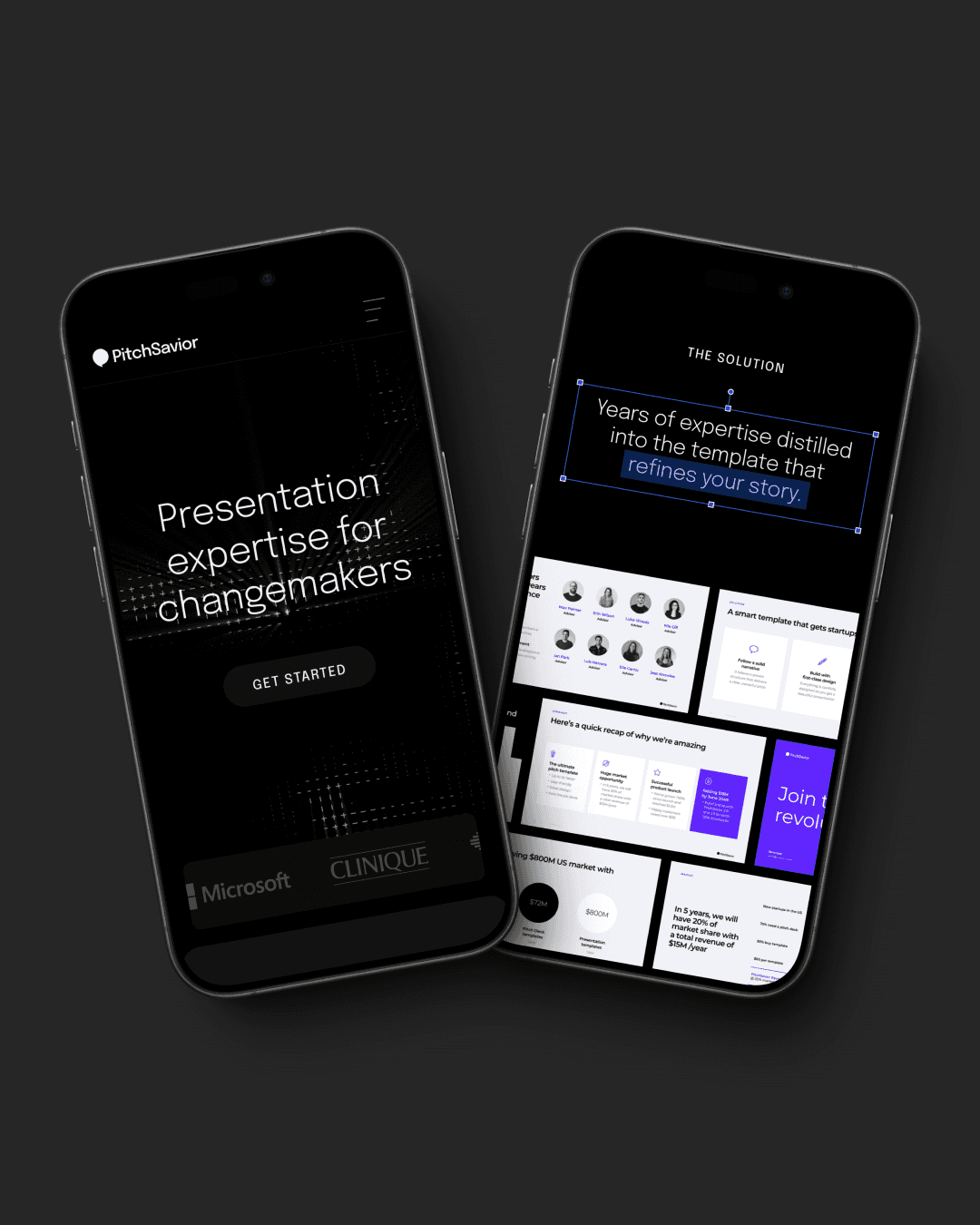 Framer design & development for PitchSavior | Design Freaks