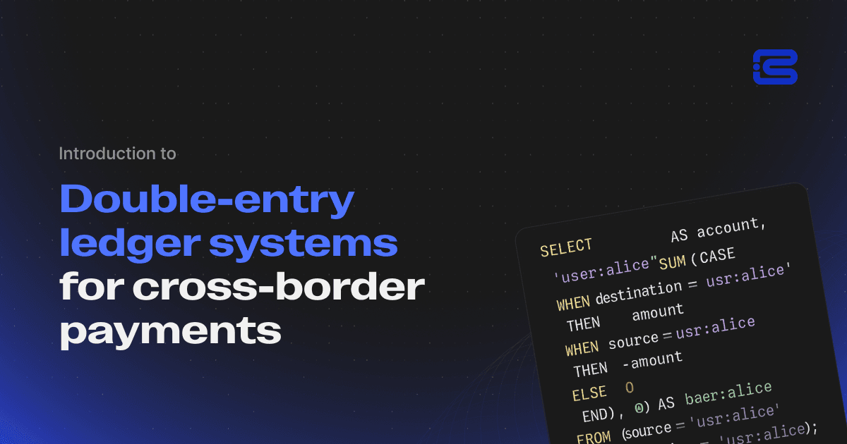 A simple double-entry ledger with source and destination accounts ...