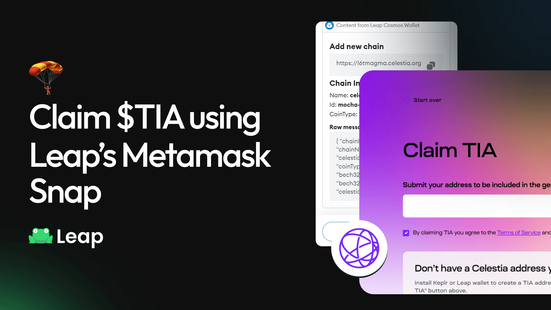 How to Claim Celestia $TIA Airdrop: Complete Guide for Cosmos Airdrops - Leap Wallet