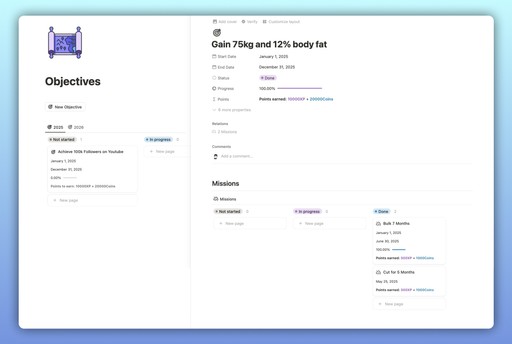 Best Free Gamified Notion Template - OlsNotion