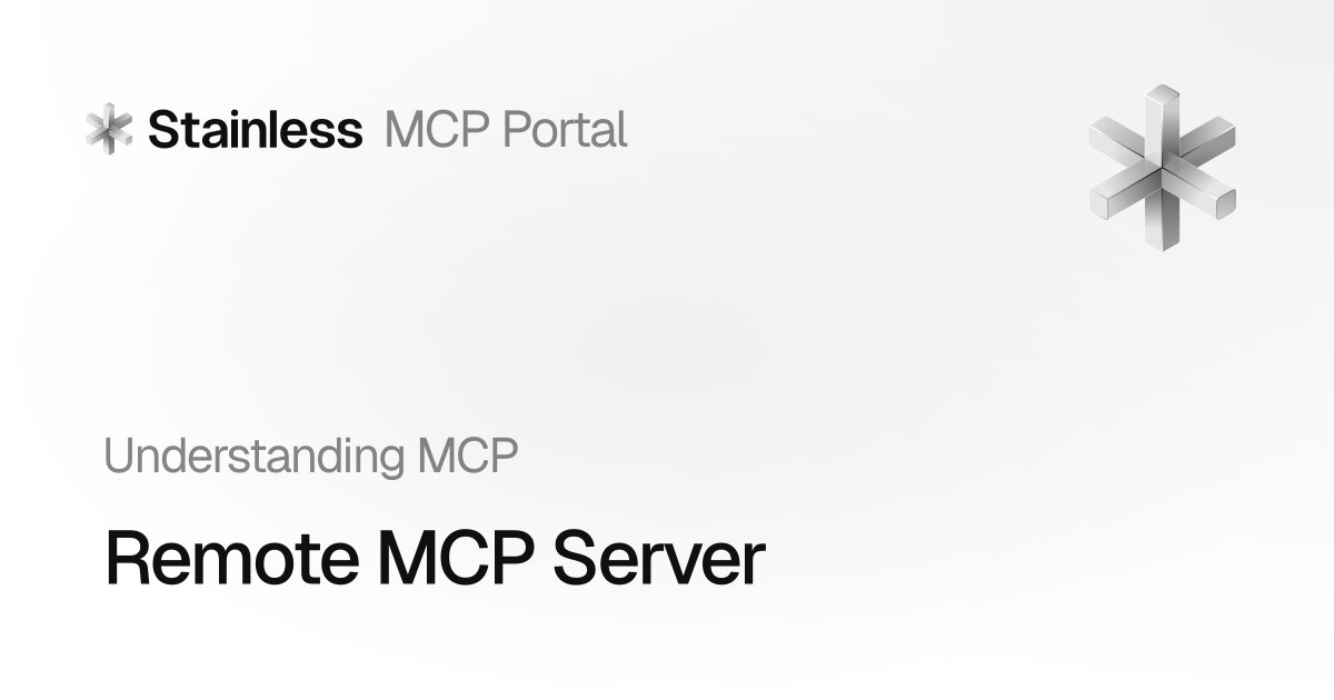 Remote MCP Server - Stainless MCP Portal