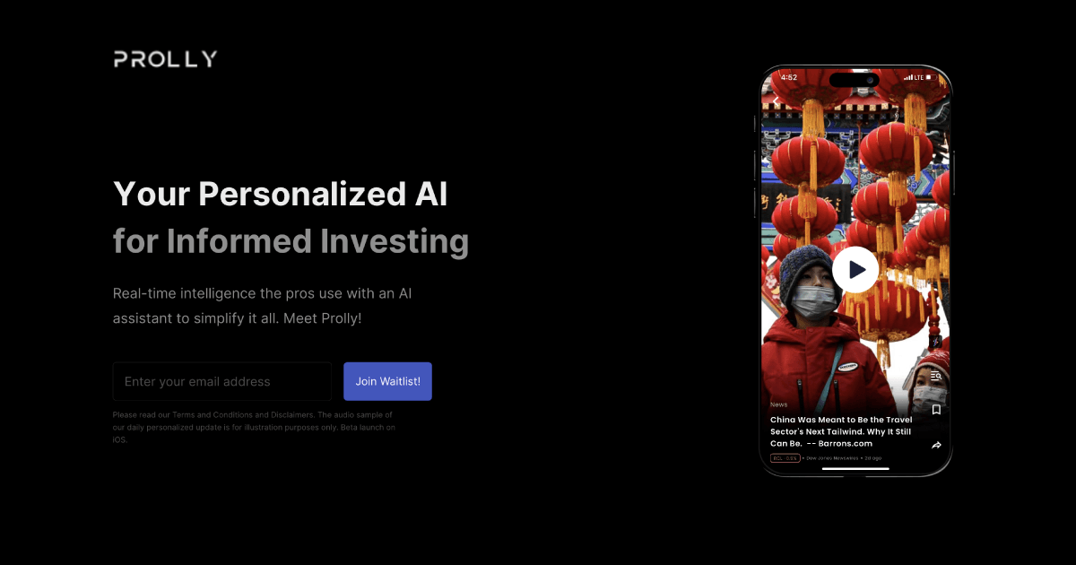 Prolly | Your Personalized Al for Informed Investing