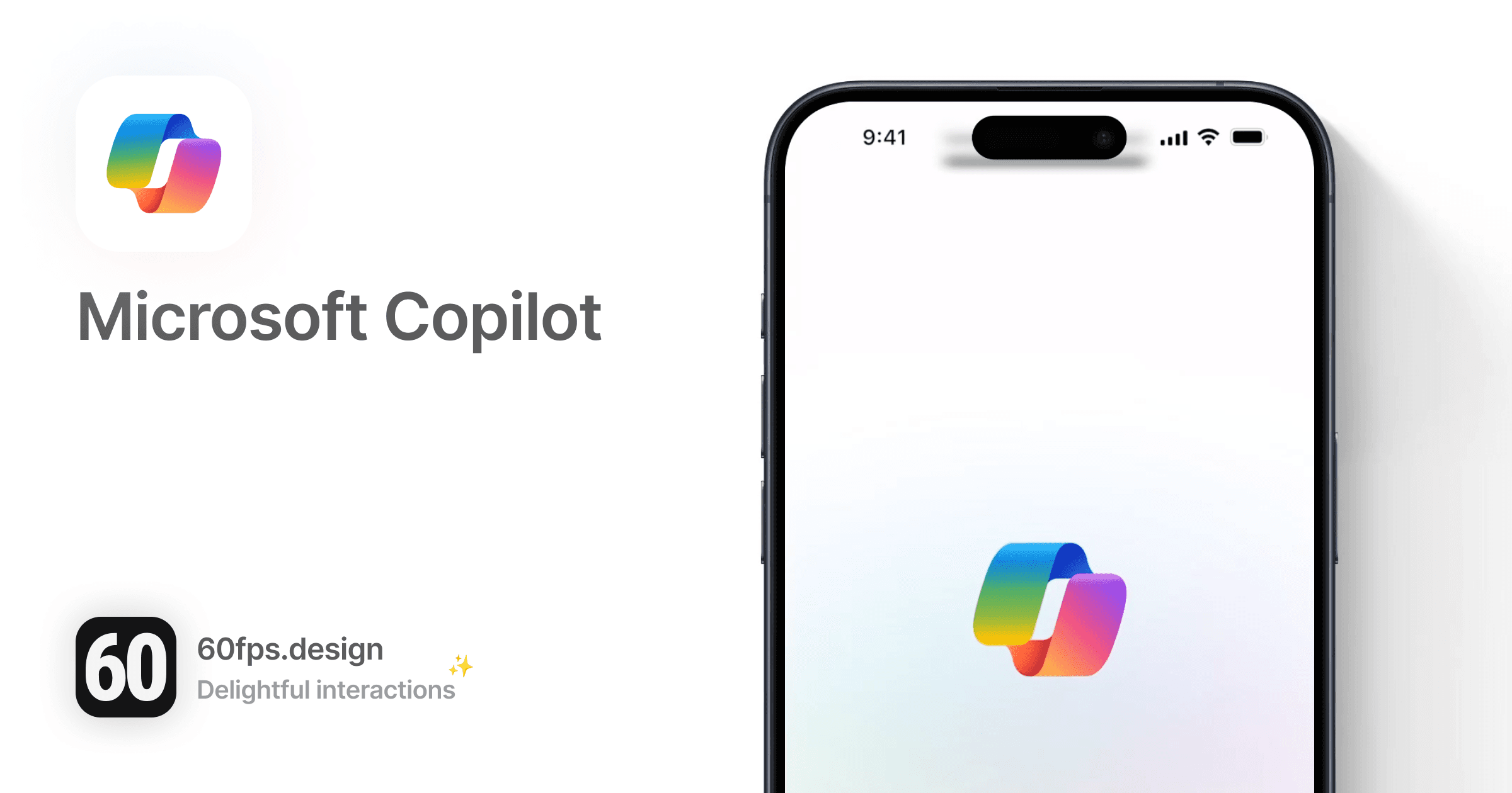 Microsoft Copilot iOS App UI/UX animation