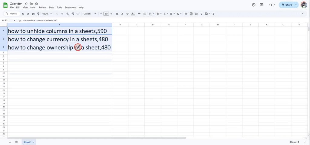 Cómo dividir una celda en Google Sheets - Guía simple paso a paso - Guía en vídeo de 1 minuto