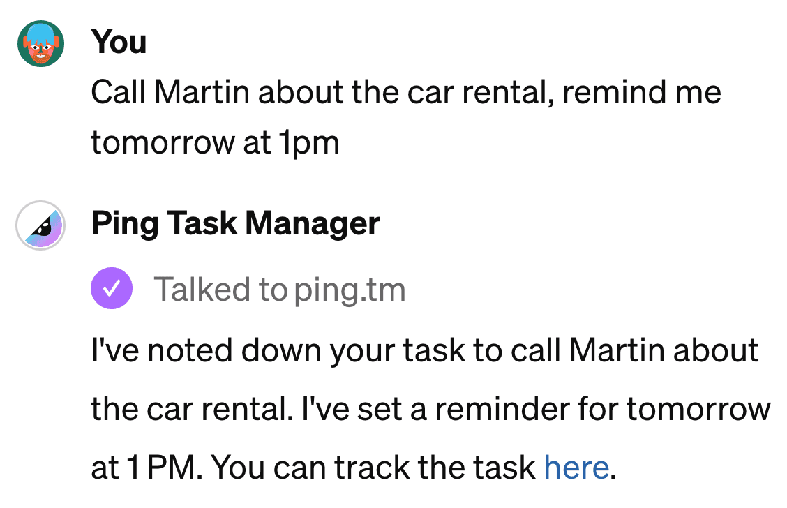 Ping AI Task Manager