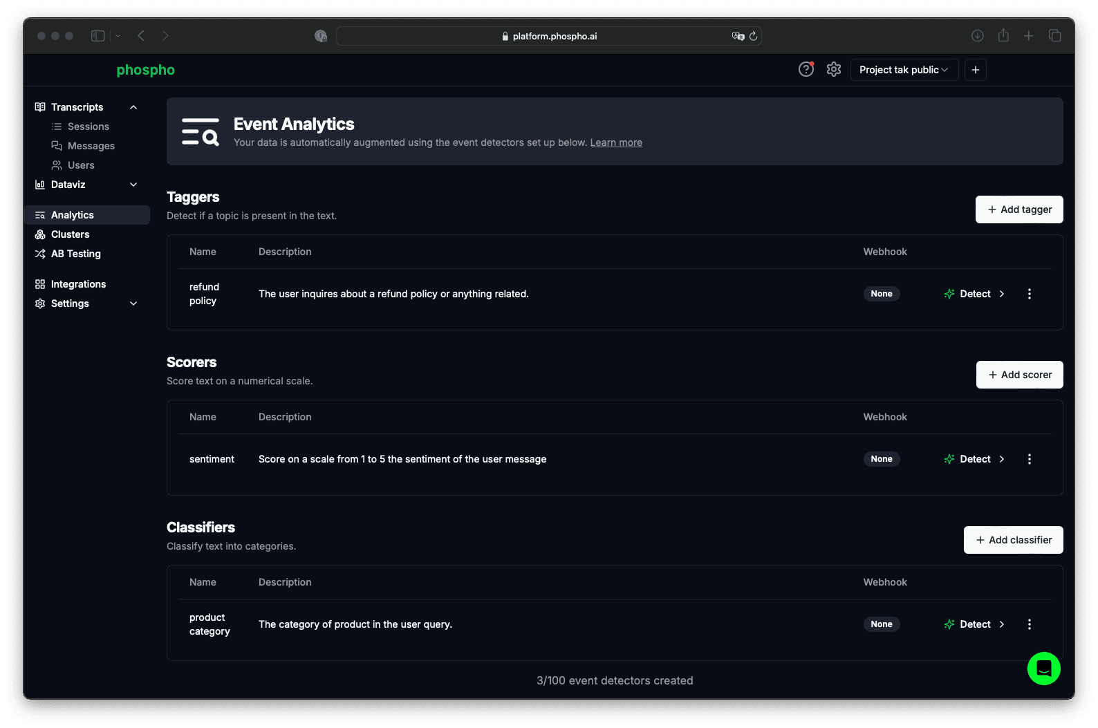 phospho - Text analytics for LLM apps