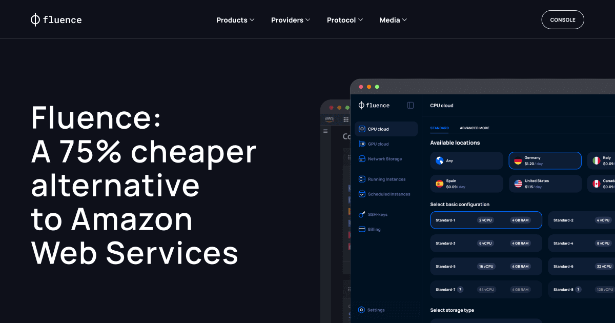 Fluence: An 85% cheaper alternative to Amazon Web Services (AWS)