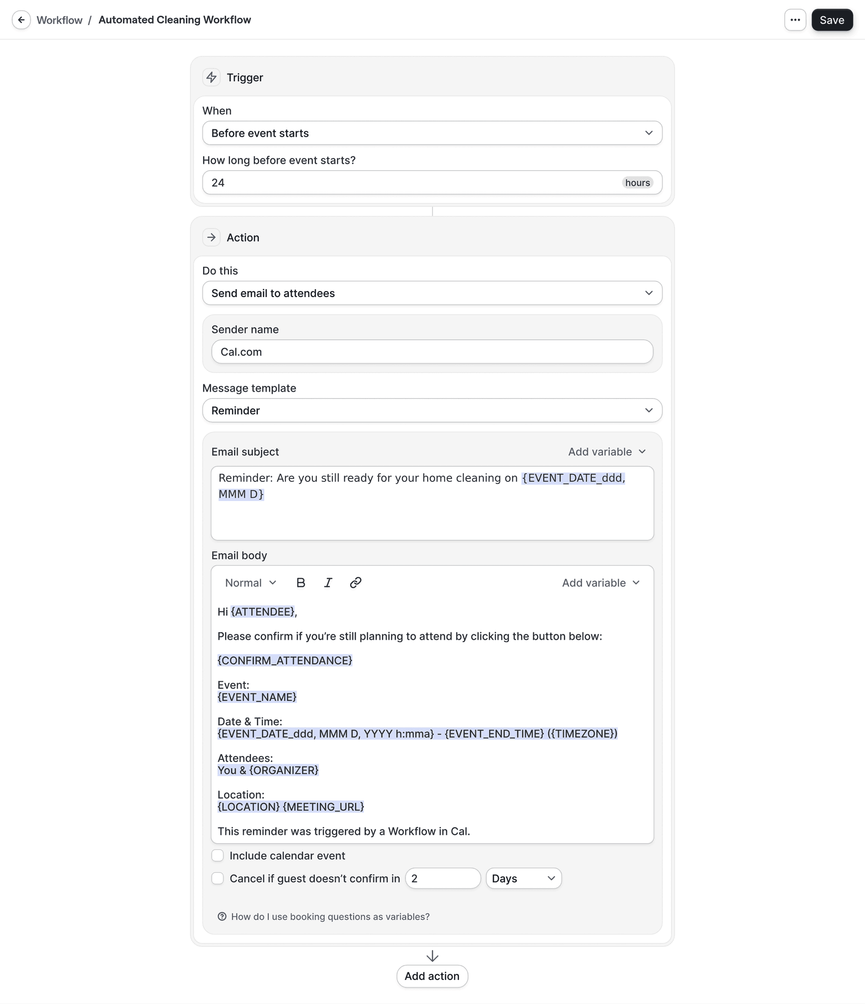 Automate home cleaning scheduling with flexible Cal.com workflows - Cal.com | Open Scheduling ...