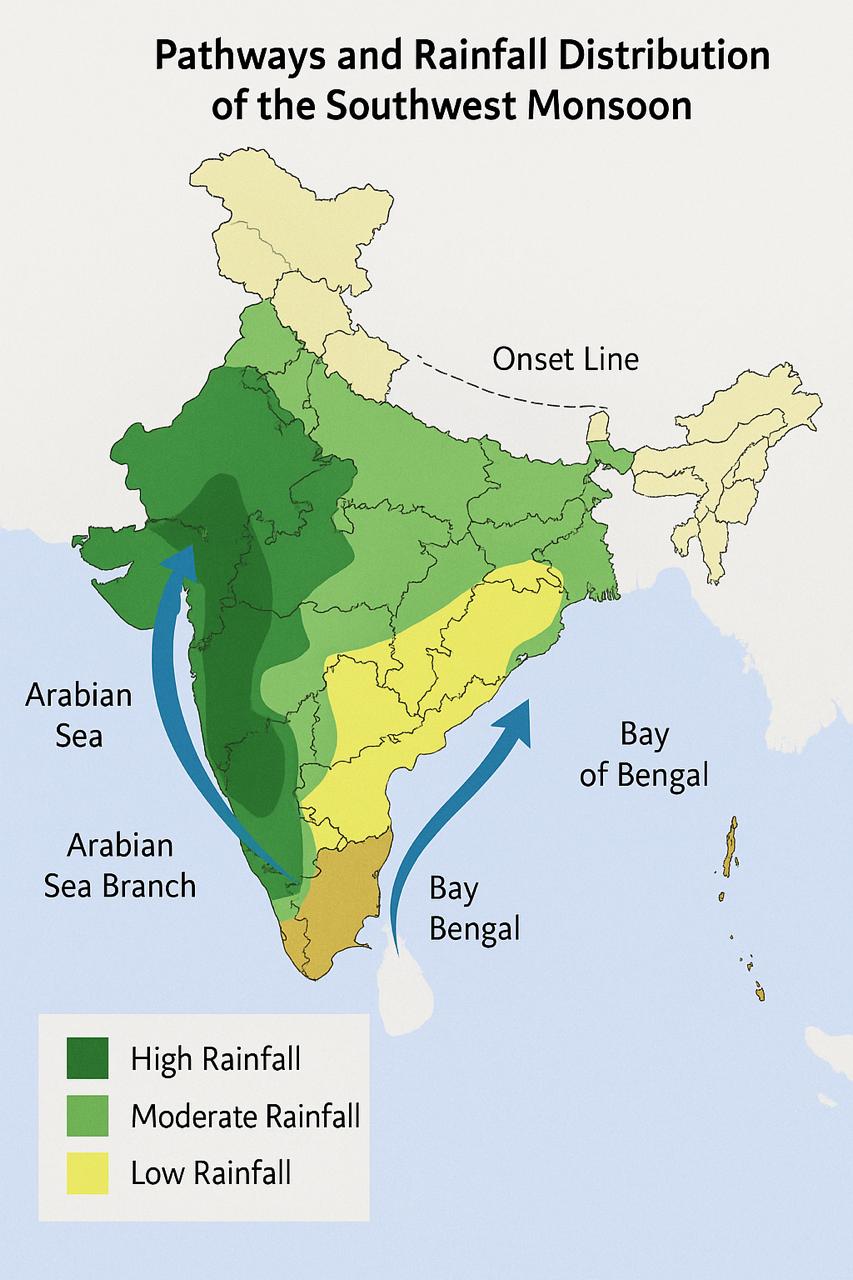 Indian Monsoons: Patterns, Types, Impacts, Regional Disparities & UPSC ...