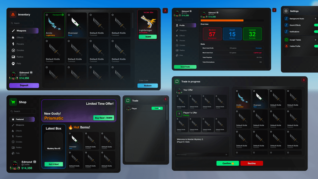 Murder Mystery 2 UI Kit
