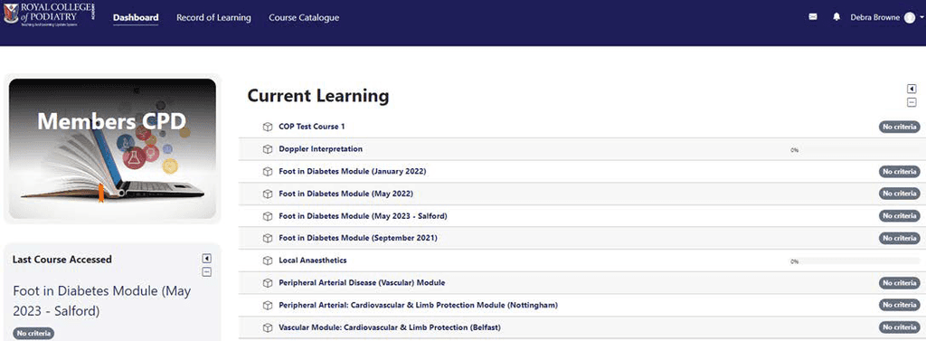 Accessing TALUS learning platform - Royal College of Podiatry - Student Hub