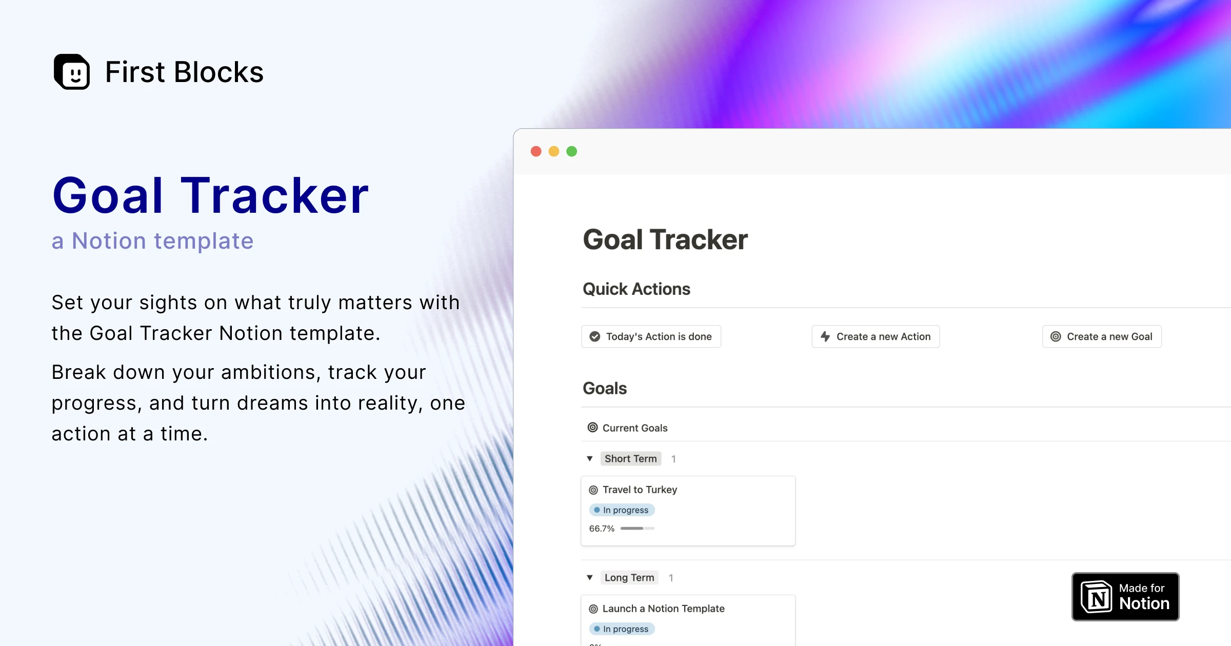 Goal Tracker - First Blocks