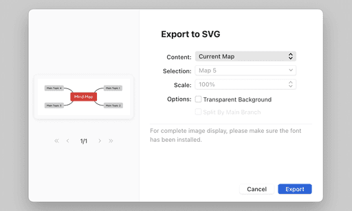 Export - Xmind