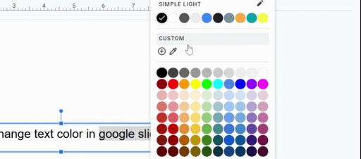 How to change text color in Google Slides