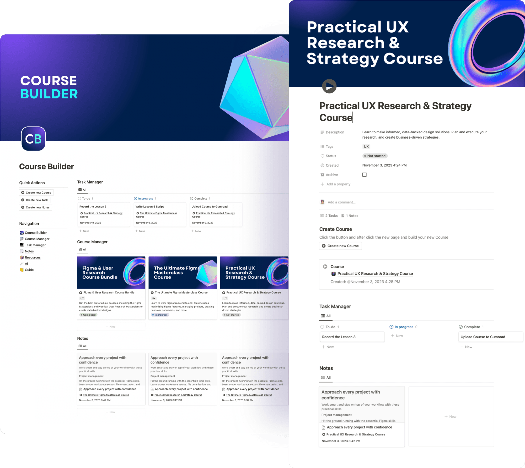 Notion Course Builder Template @ Solt Wagner