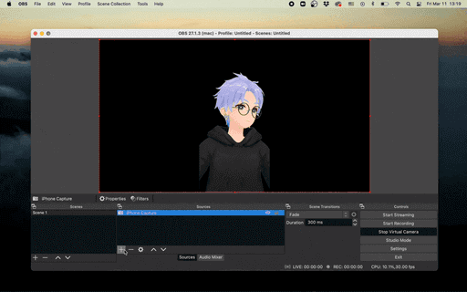 Live-streaming with avatars and vtubers using OBS
