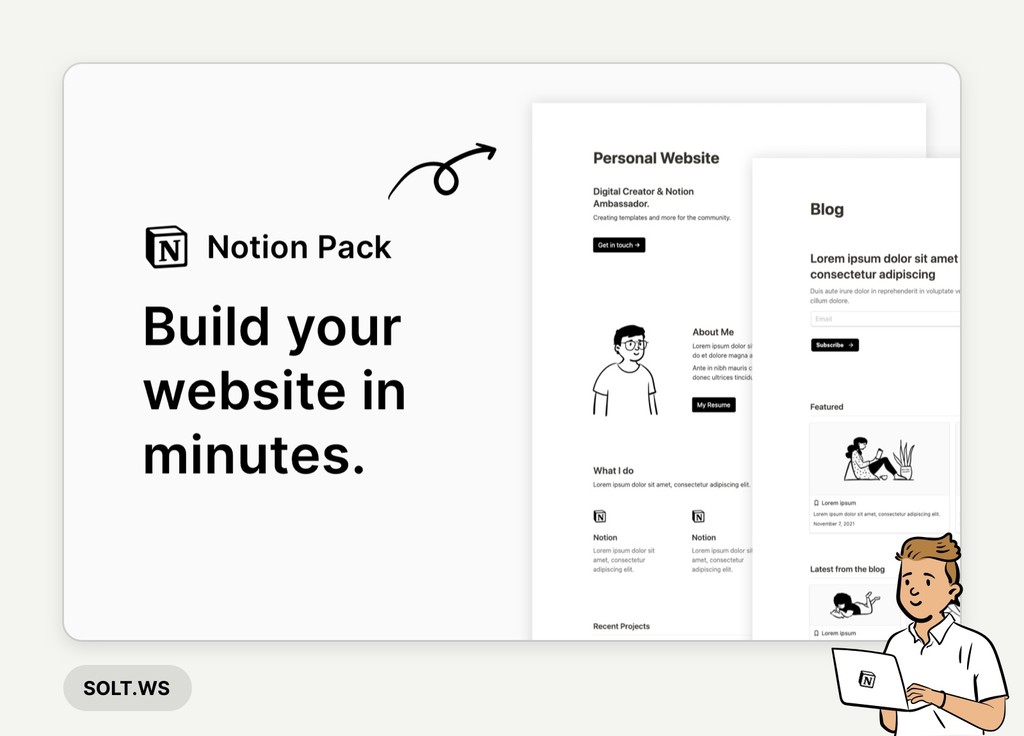 Best 10 Notion Website Templates - Solt Wagner