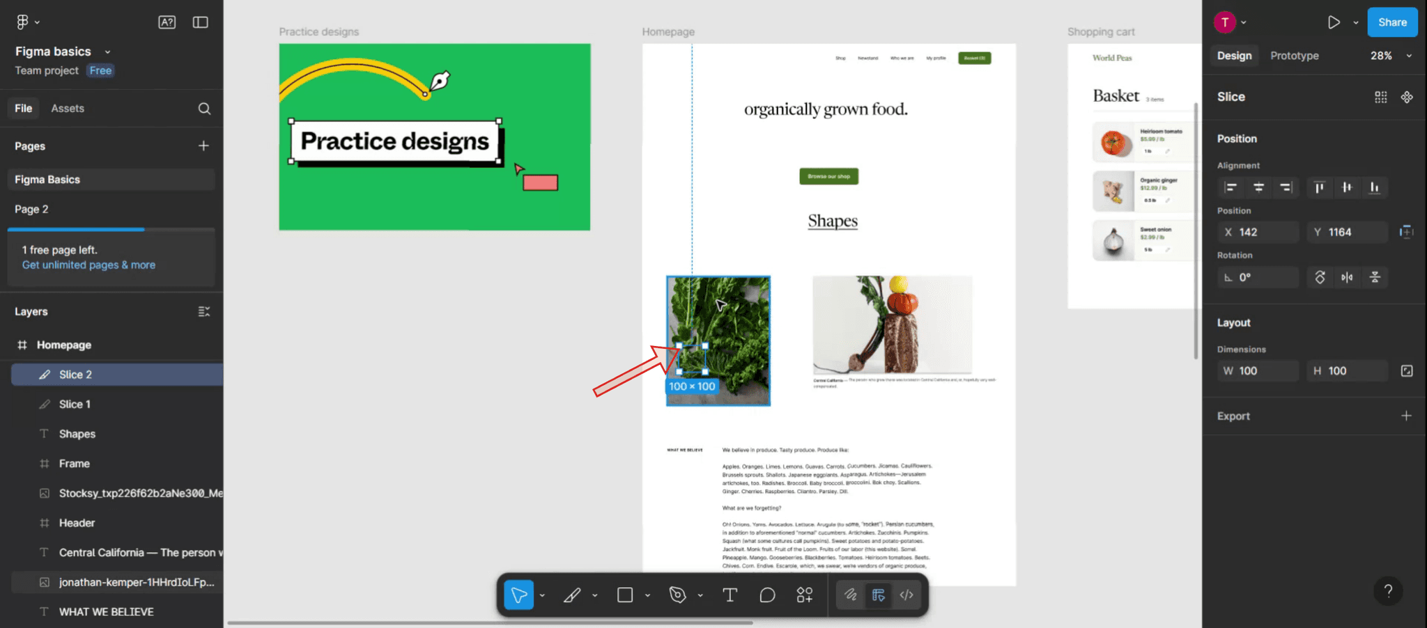 How to Use the Slice Tool in Figma - 1 minute video guide