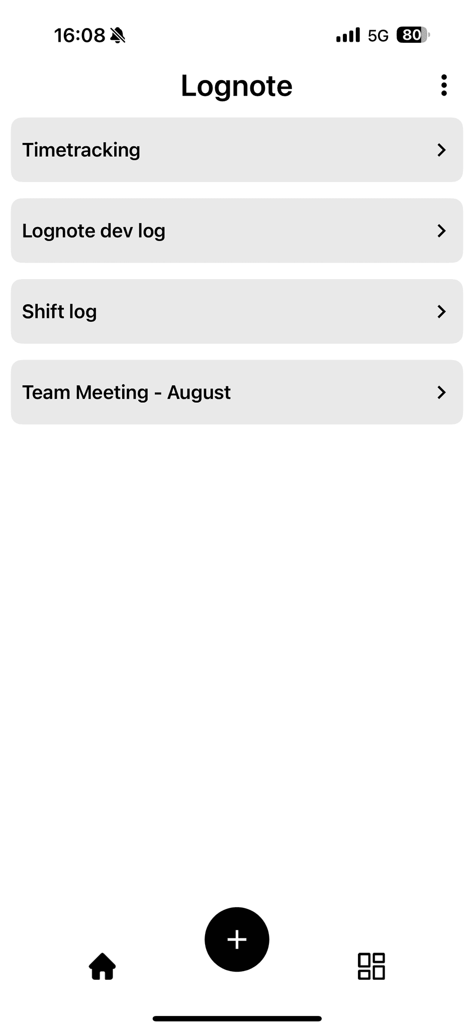 Timestamp Notes App – Lognote