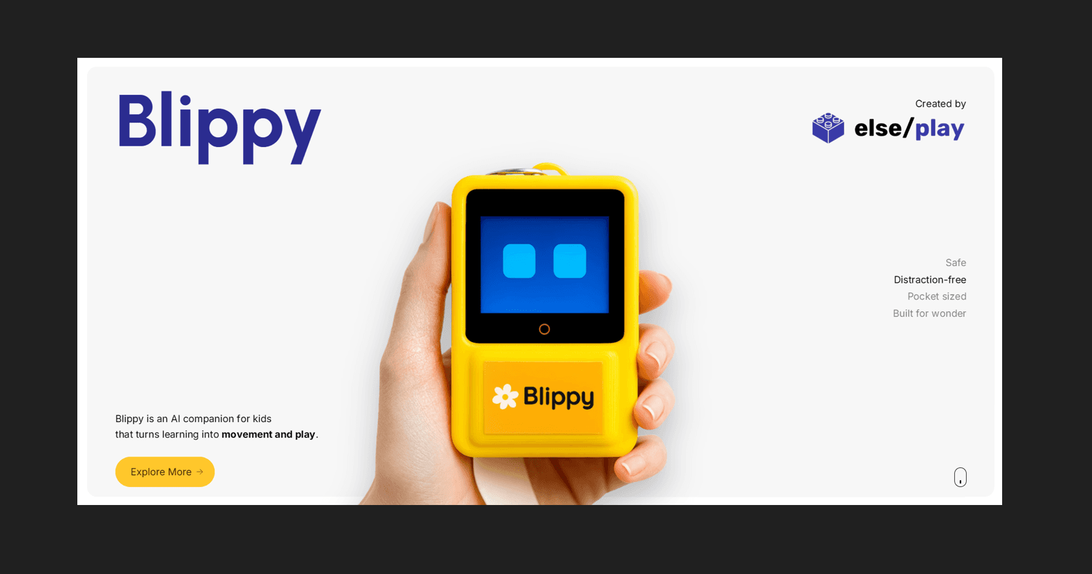 Blippy - An AI play & learning companion for kids | By Elseplay