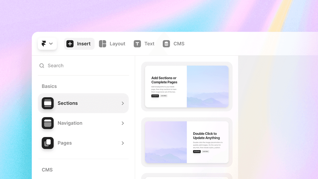 Framer Updates Sections 2 0