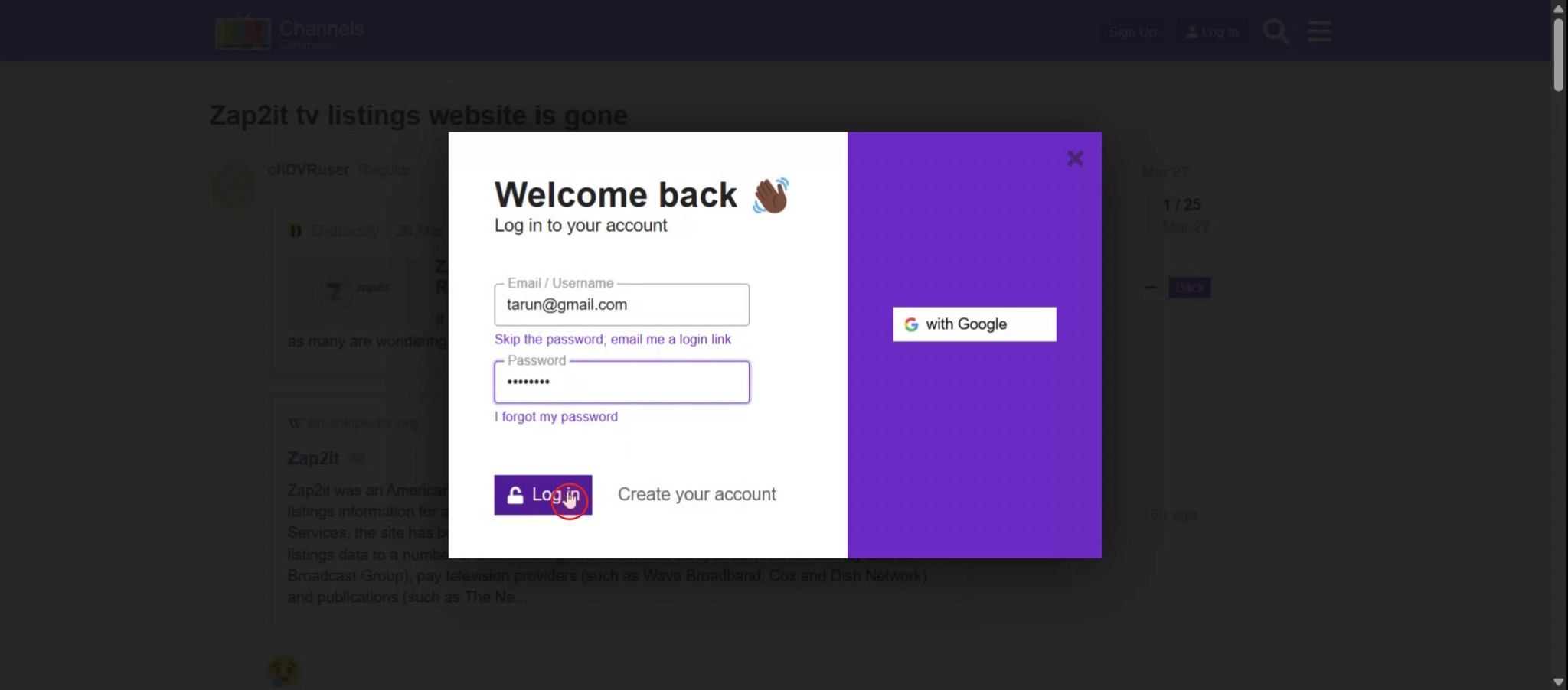 How to Sign In to Zap2it - 1 minute video guide