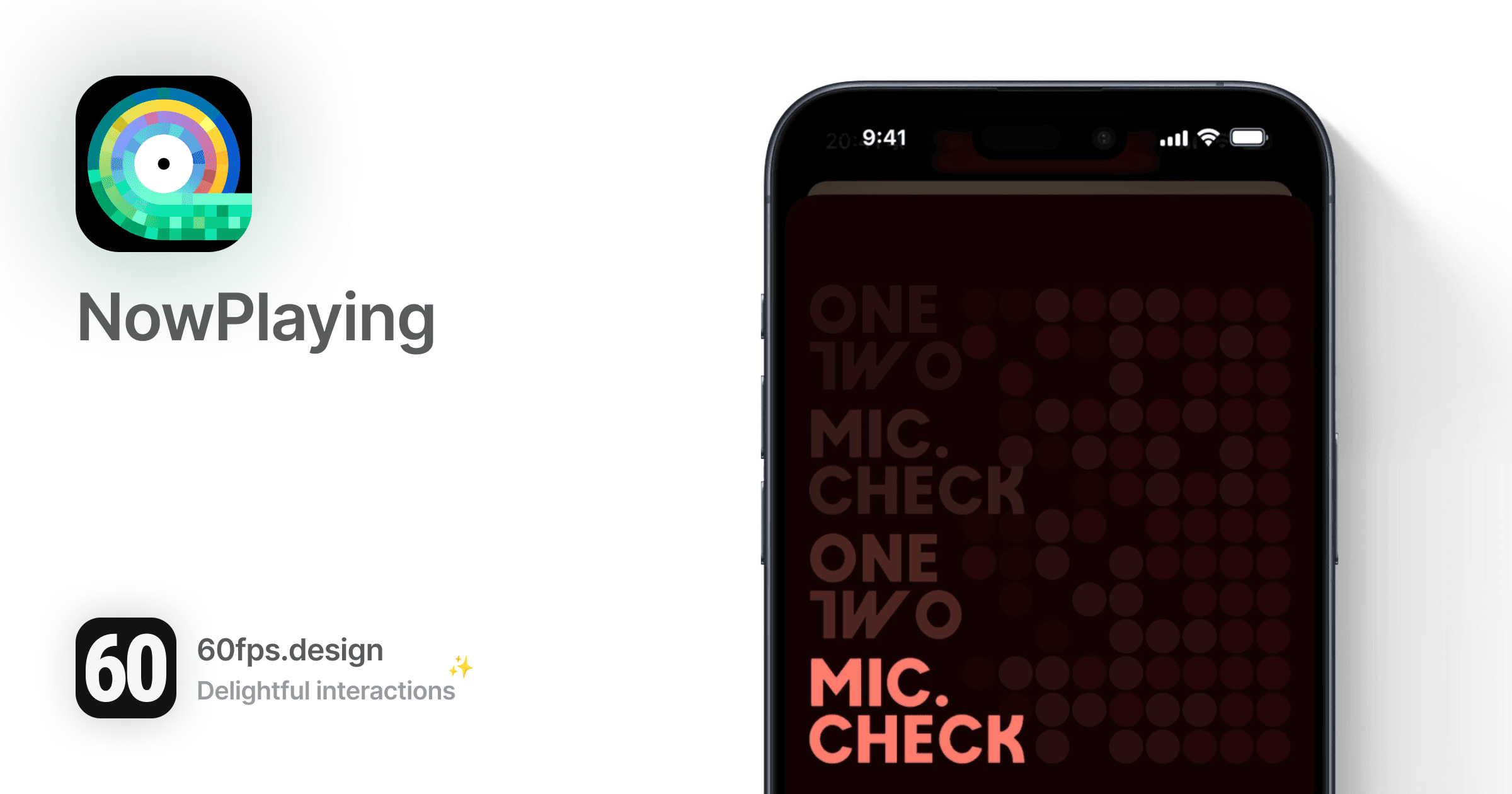 NowPlaying iOS App UI/UX animation