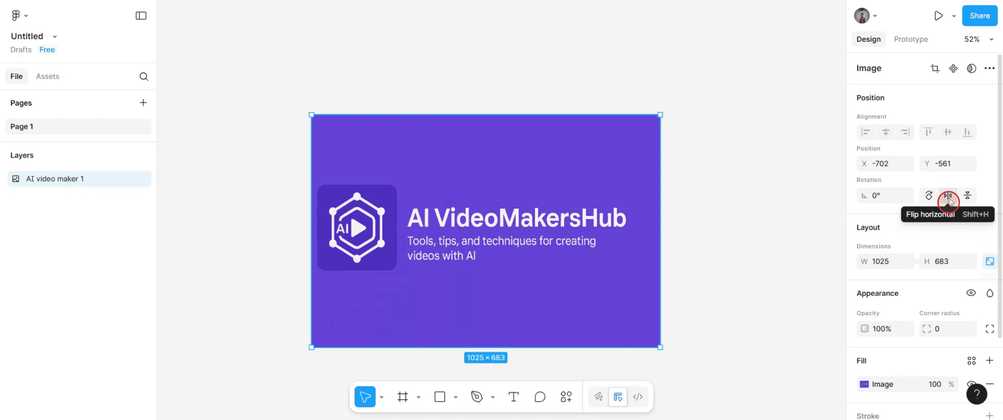 How to Flip an Image in Figma - 1 minute video guide
