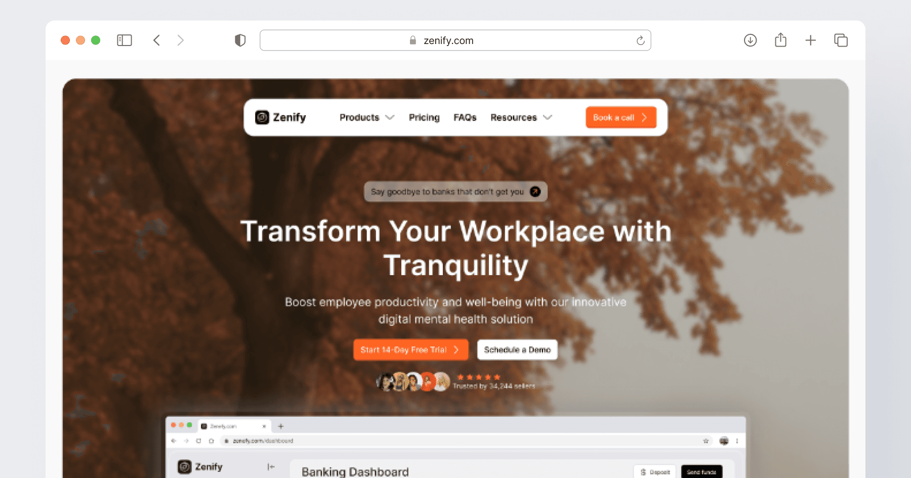 Zenify - Landing Page finance Saas